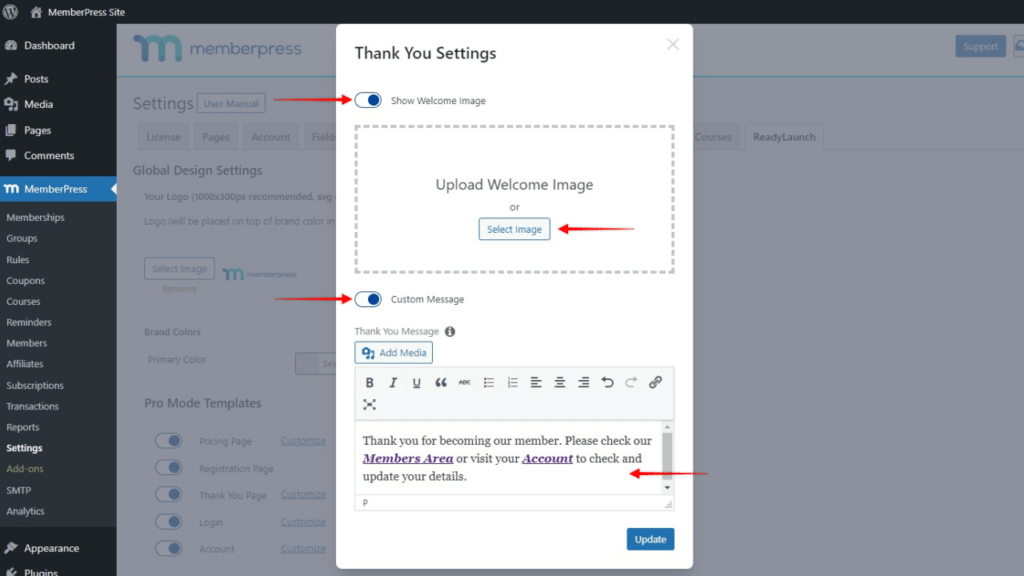 Customizing the Thank You Page with ReadyLaunch™ | MemberPress