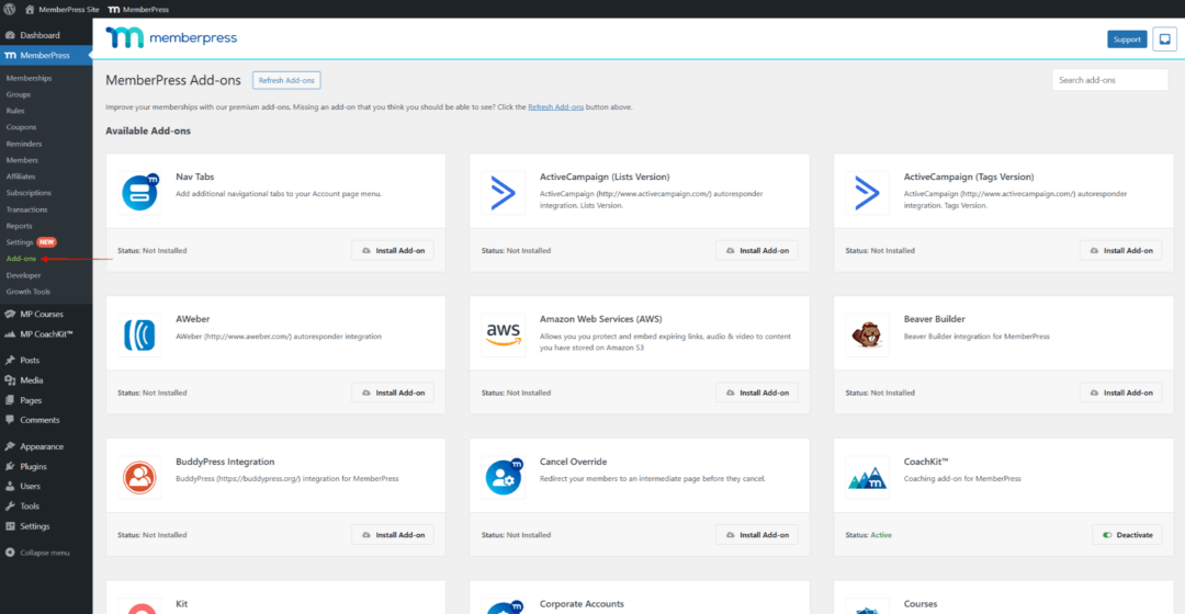 Email Marketing Platform Integrations by MemberPress Edition