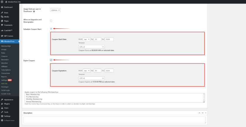 Creating a Coupon | MemberPress