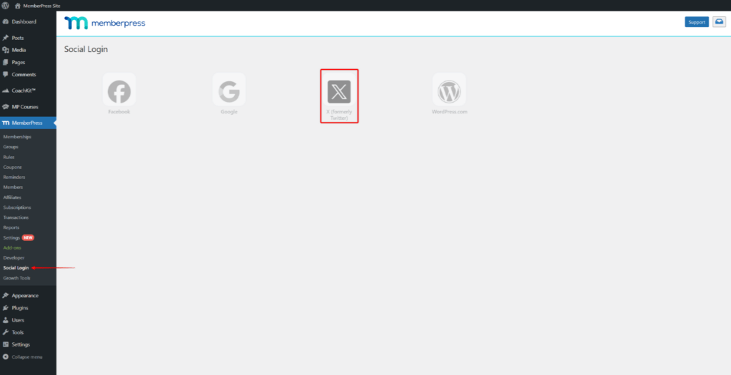 MemberPress Social Login With X (formerly Twitter) | MemberPress