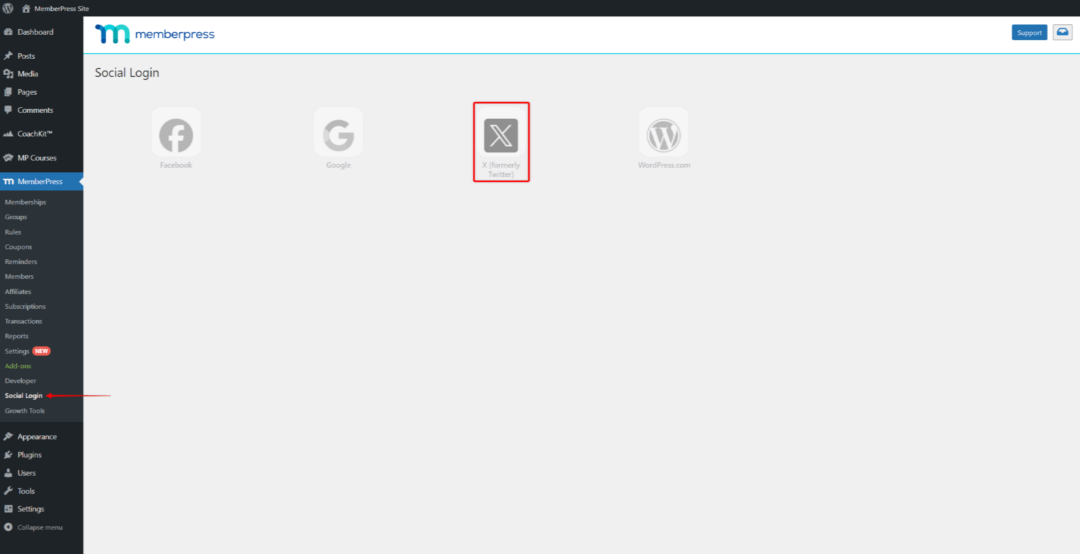 MemberPress Social Login With X (formerly Twitter) | MemberPress