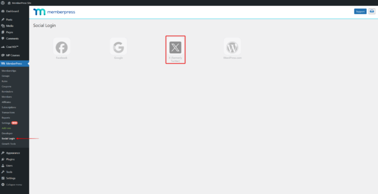 MemberPress Social Login With X (formerly Twitter) | MemberPress