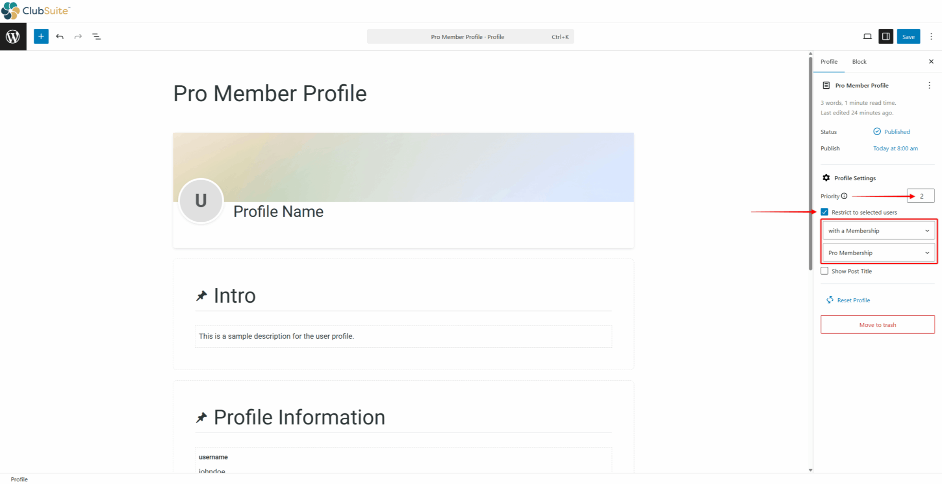 Creating Member Profiles With MemberPress | MemberPress