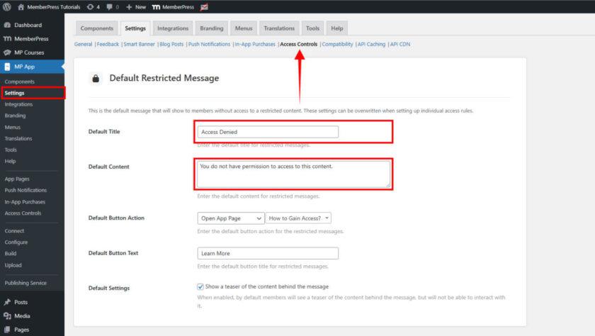 Managing Access Controls in MemberPress AppKit